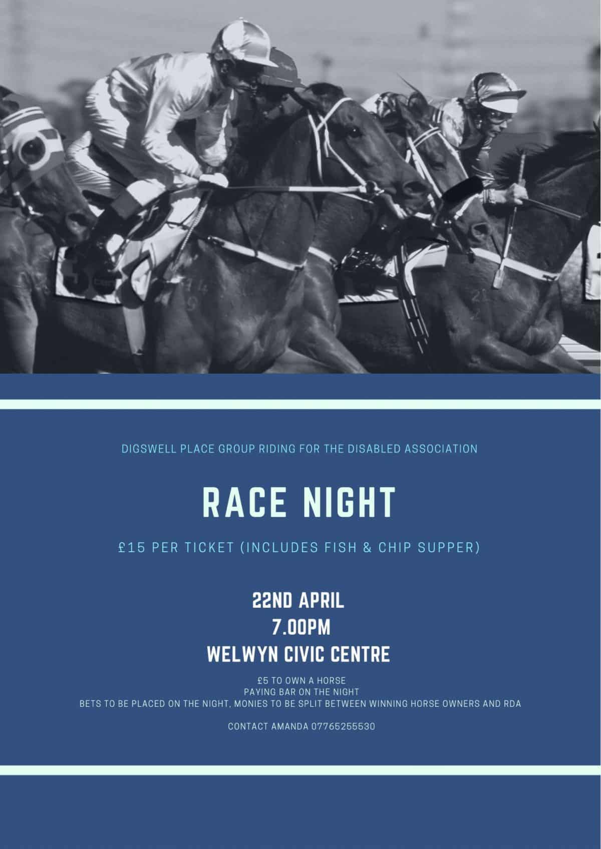 Race Night 2023 raises £1700 - Digswell Place Group - Riding for the ...